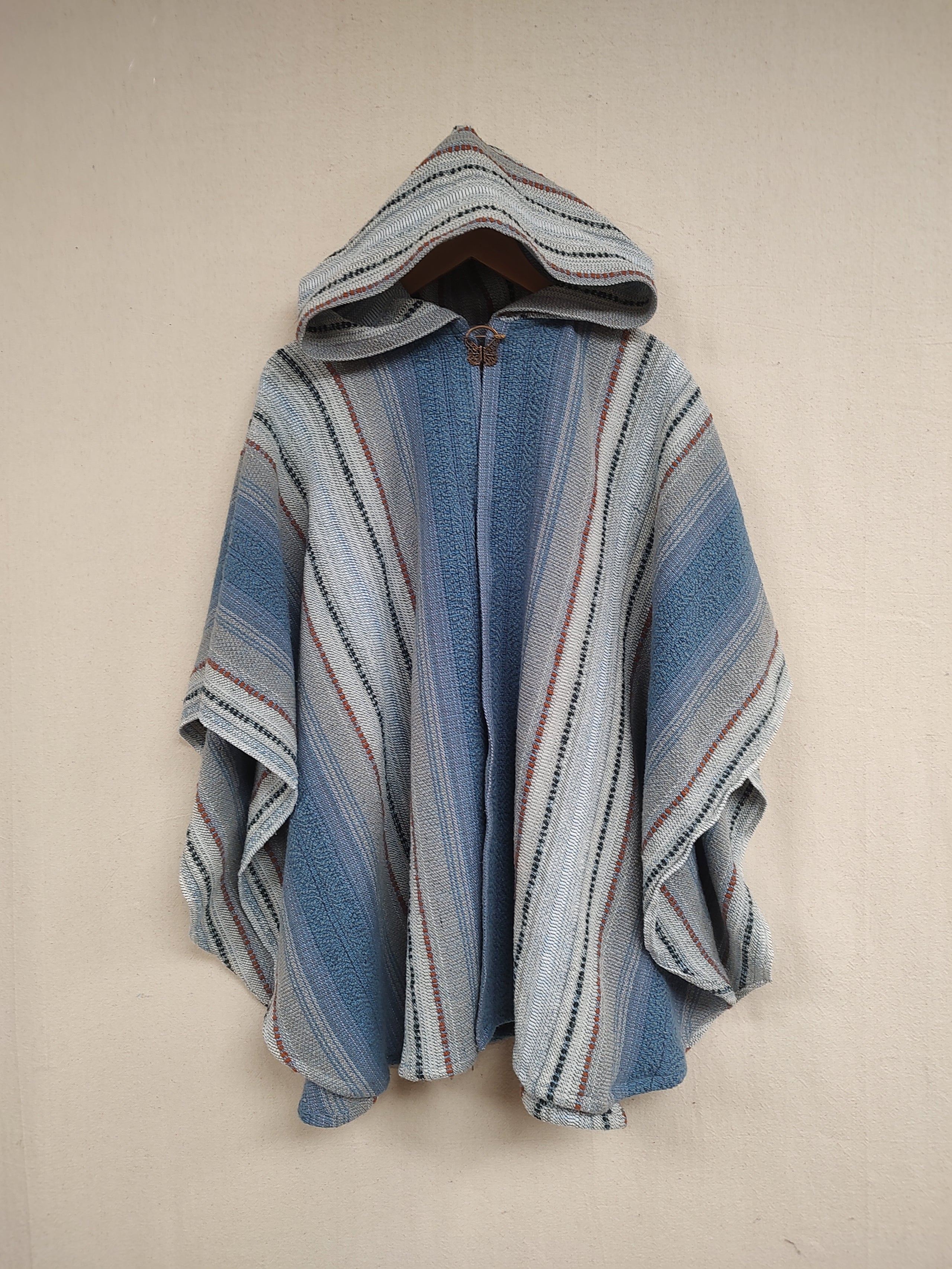 Northern Blue Butterfly Mini Ruana | Greentree Weaving Online Shop